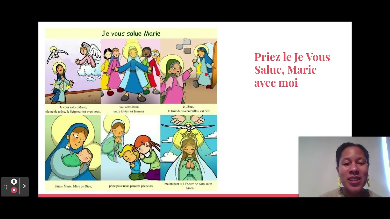 The Hail Mary In French For Kids : Je Vous Salue Marie : French Kinder ...