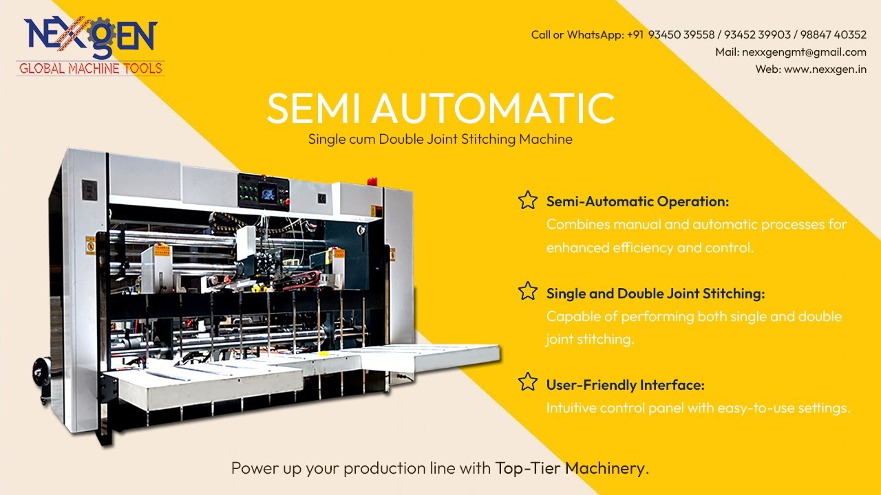 Semi - Automatic Single Cum Double joint Stitching Machine - YouTube