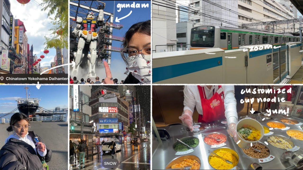 japan trip vlog pt.2 | riding the train, exploring around yokohama, A ...