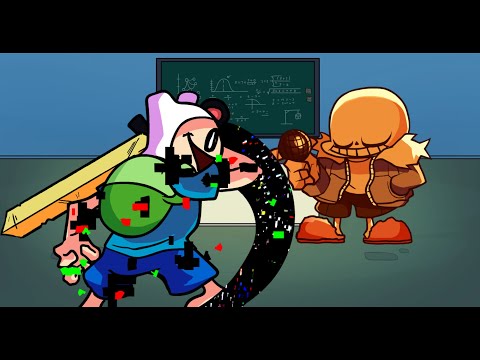 FNF Mashup:Sans vs Corrupted Finn - Sansational x Quiet - YouTube
