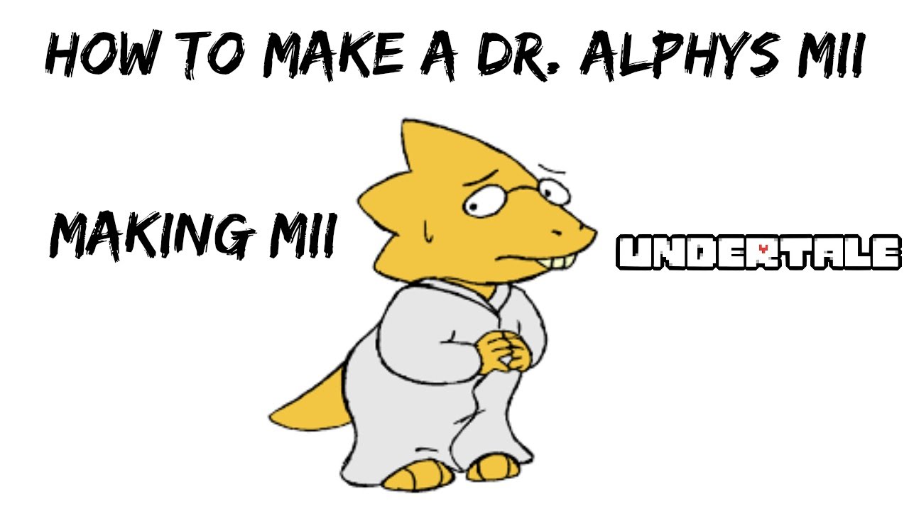How to make a Dr. Alphys from Undertale Mii - YouTube