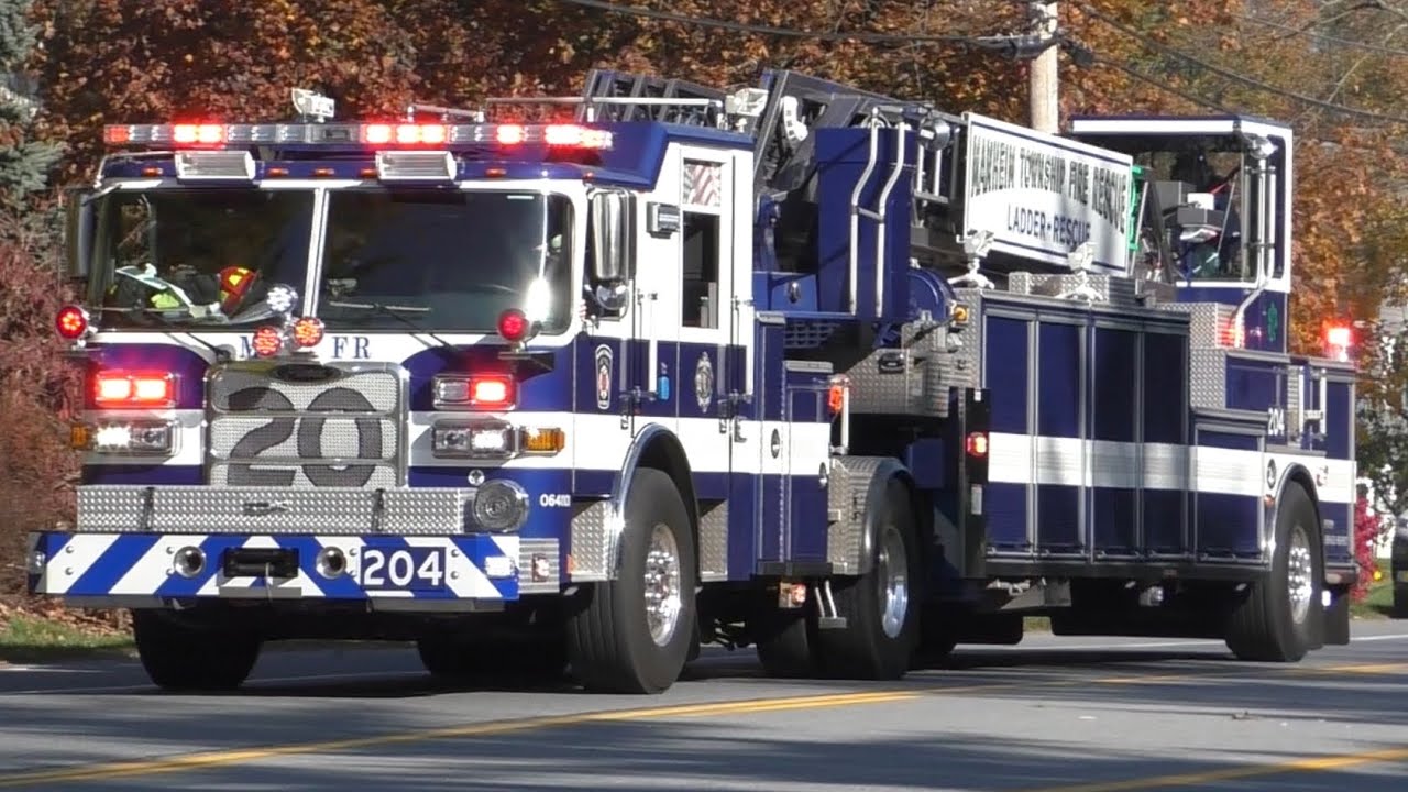 Manheim Township Fire Rescue Truck 204 Responding 11/9/20 - YouTube