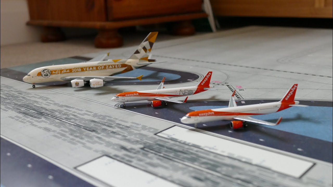 1:400 Panda Model Easyjet A321Neo's & 1:400 GeminiJets Etihad A380 ...