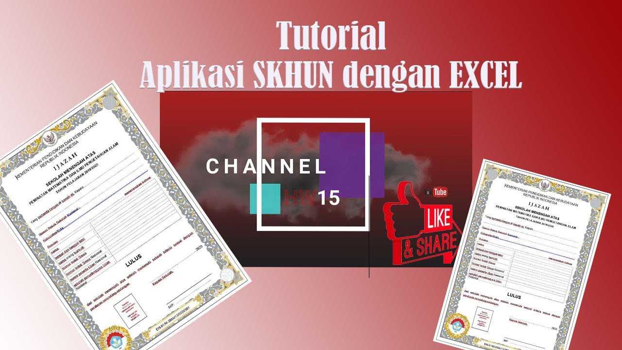 Membuat Aplikasi SKHUN Sementara dengan Excel - YouTube