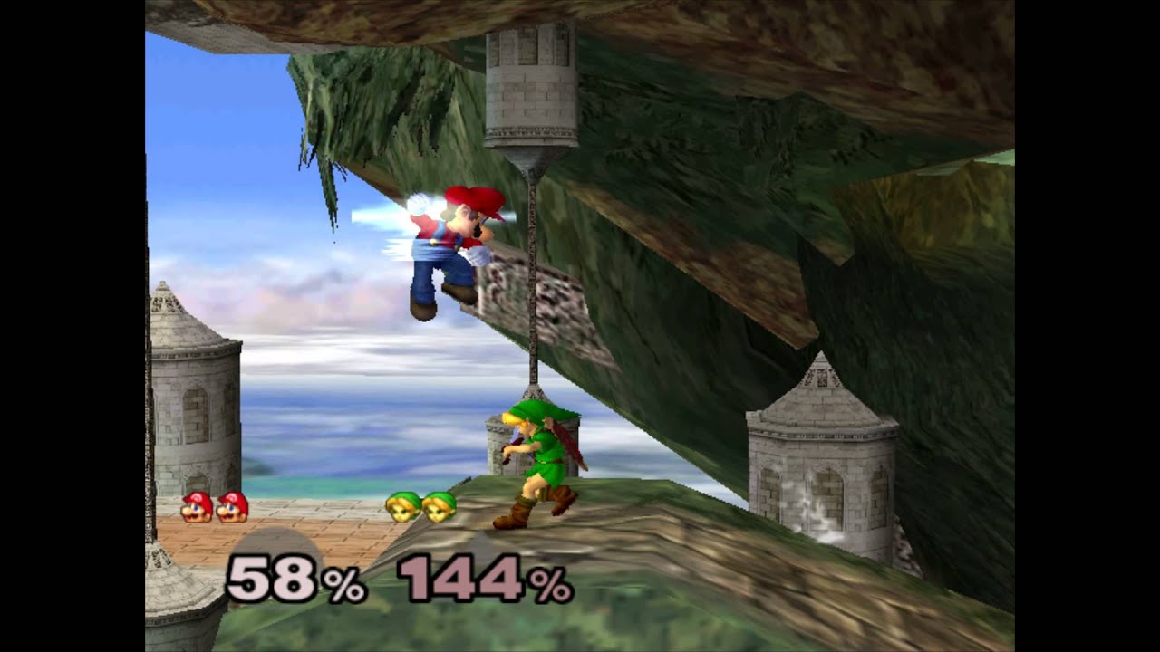 Super Smash Bros Melee: Mario Vs Young Link - YouTube