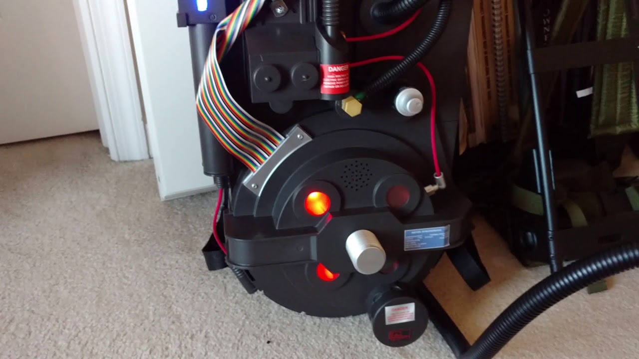 Spirit Halloween Ghostbusters Proton Pack Cheap Lighting Upgrade - YouTube