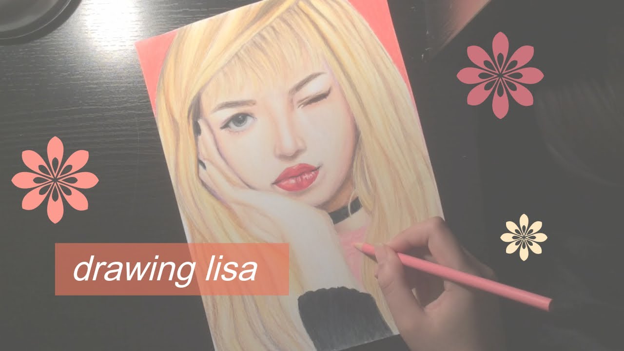 blackpink lisa - speed drawing - YouTube