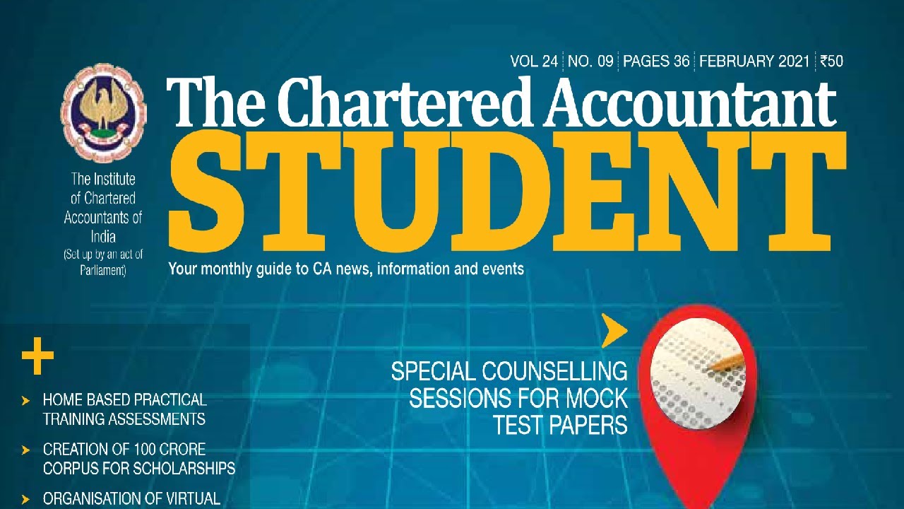 Download ICAI CA Students Journal Feb 2021 for CA Foundation, CA ...