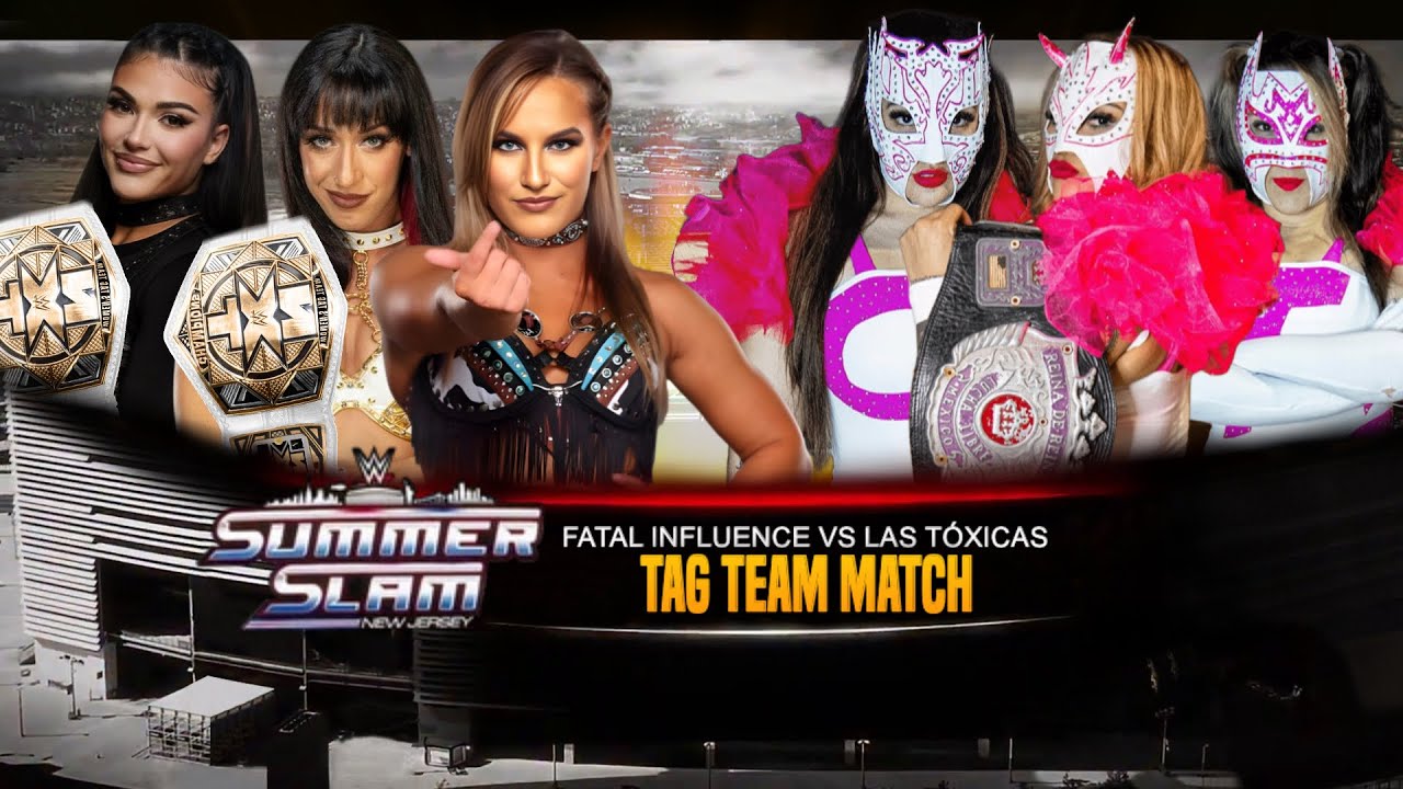 WWE 2K25 SUMMERSLAM FATAL INFLUENCE VS LAS TOXICAS - YouTube
