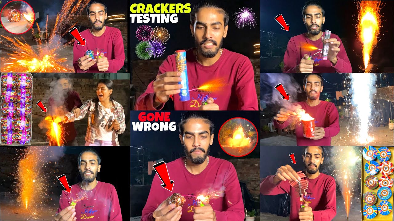 Fireworks Testing 😱 Crackers Testing 😍 Diwali Fire Crackers - YouTube