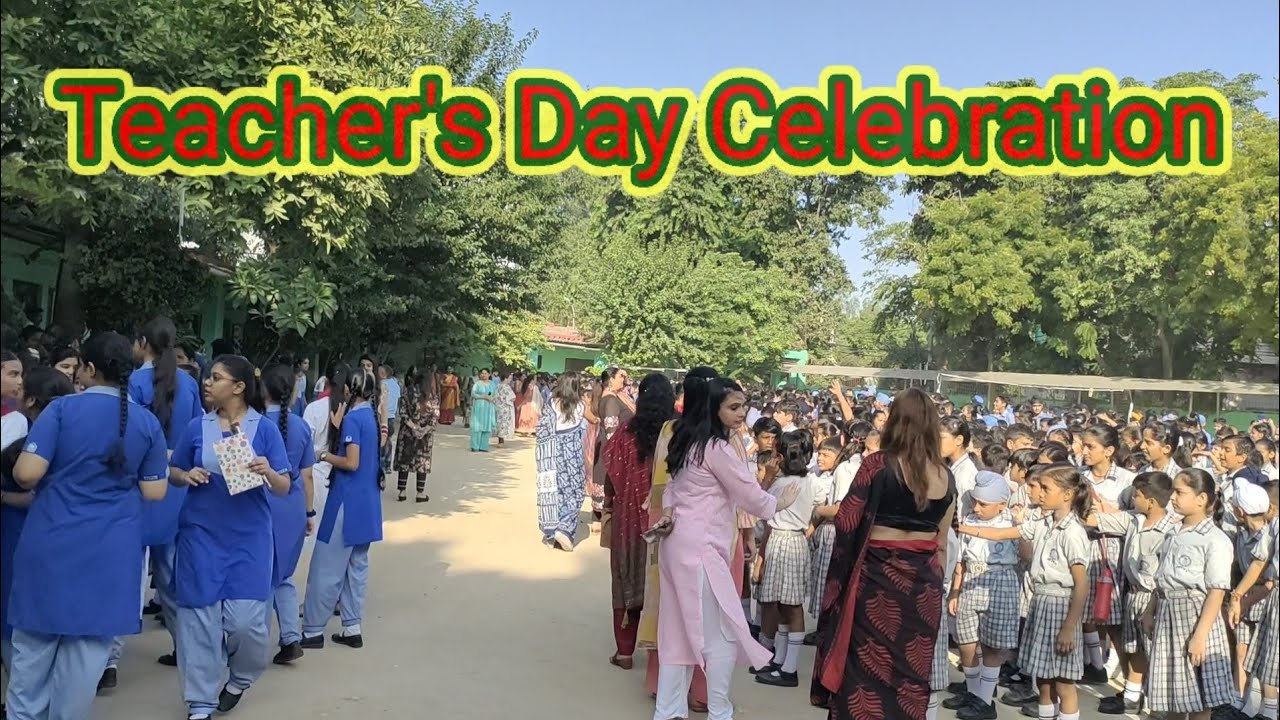 Teacher's Day Celebration Special Celebration in school assembly - YouTube