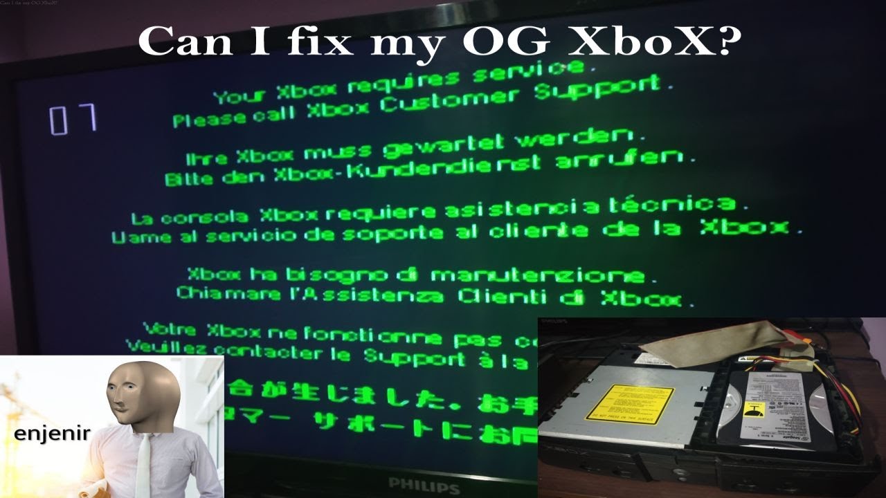 OG XBOX Repair : Error 07 - Can I fix It??? - YouTube