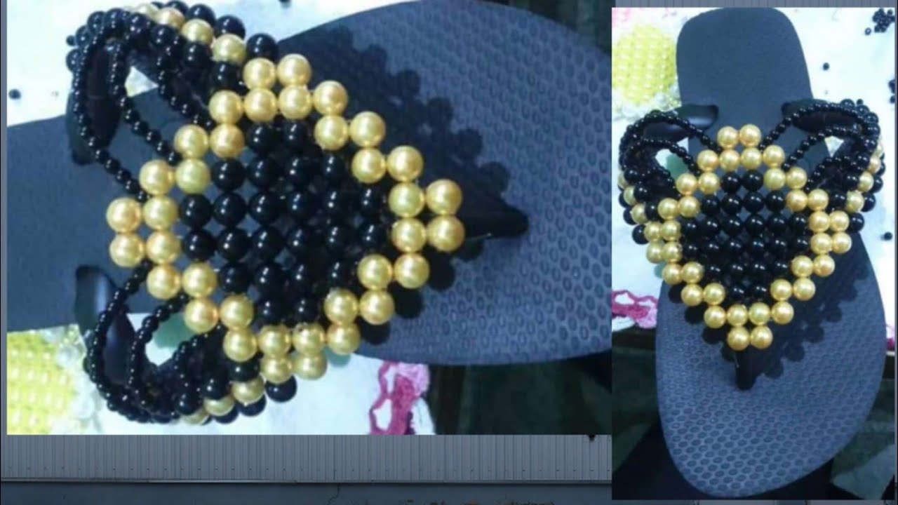 how to make beaded slippers | diy beads | beads slippers 01 - YouTube