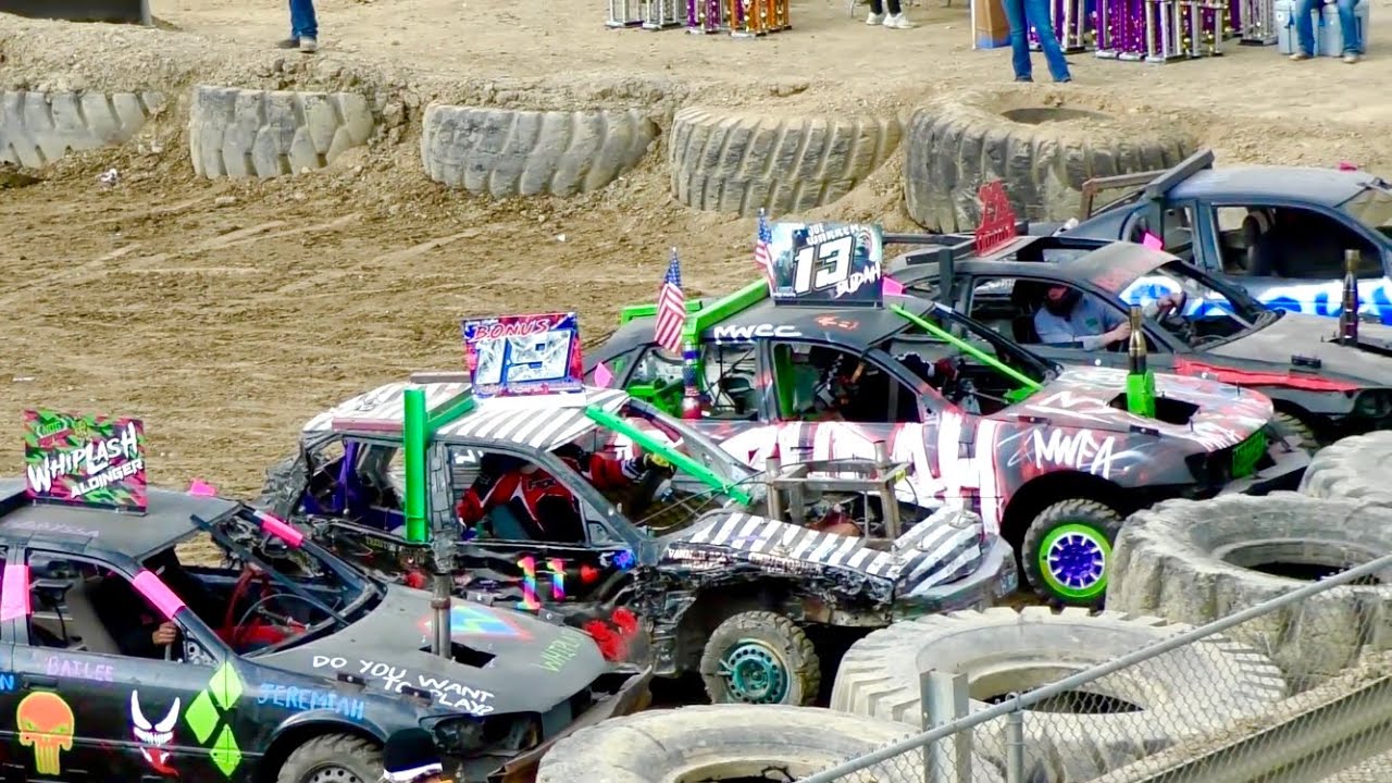 Qualifying Heat 4 Compacts Demolition Derby Fayette Fairgrounds Dunbar ...