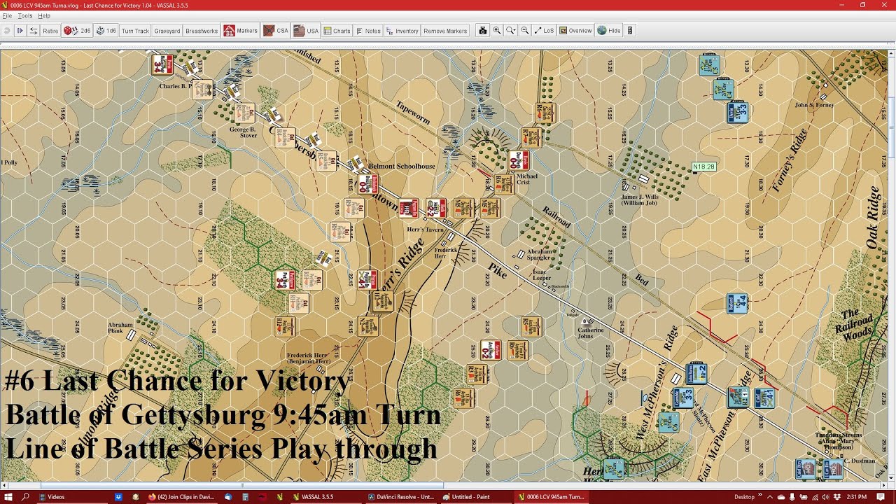 #6 Last Chance for Victory Battle of Gettysburg 9:45am Turn Line of ...