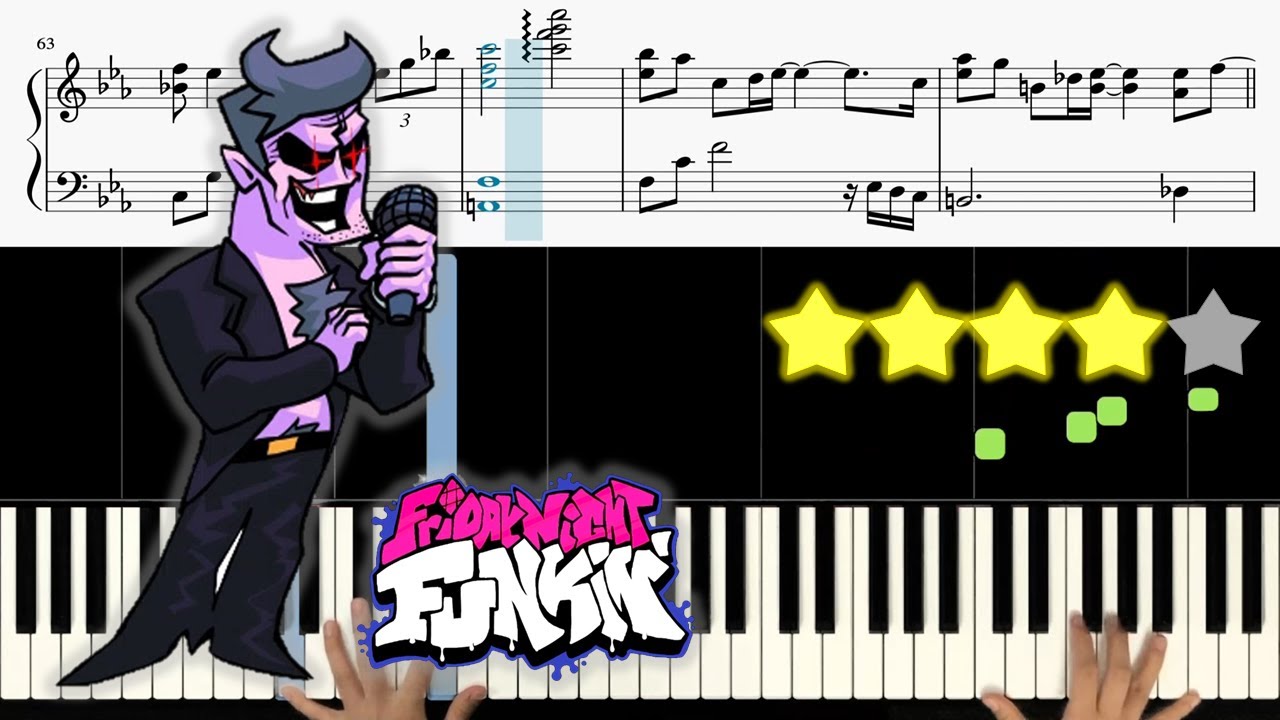 Friday Night Funkin' - Dad Battle 🎹《Piano Tutorial》 ★★★★☆ - YouTube