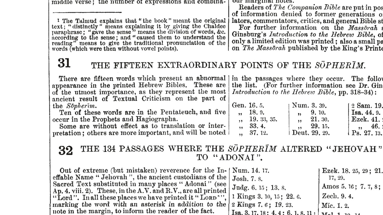 The Companion Bible(KJV) - Appendix 31 - The Fifteen Extraordinary ...