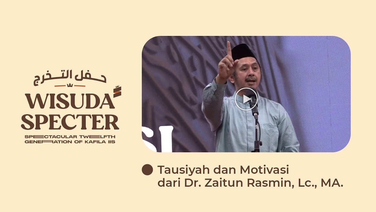 Tausiyah dan Motivasi dari Ustadz Zaitun Rasmin - YouTube
