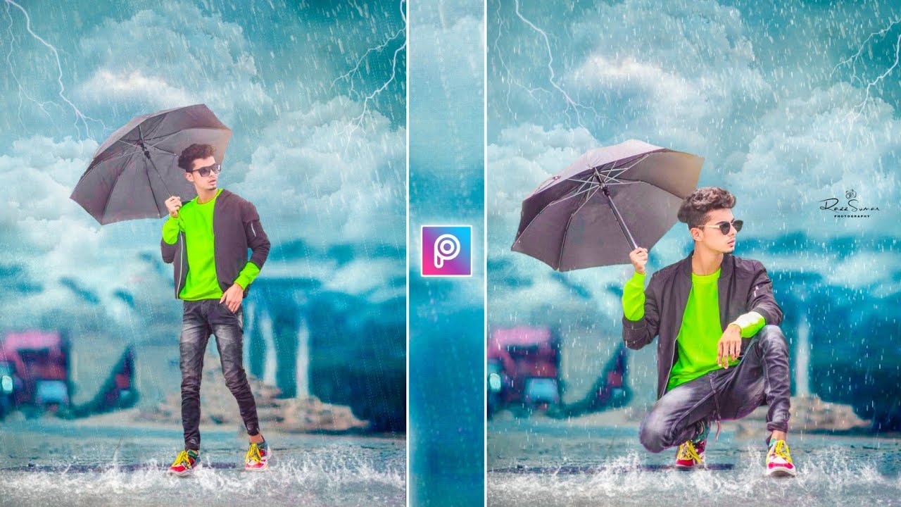 Rain photo editing in picsart | picsart new creative rain photo editing ...