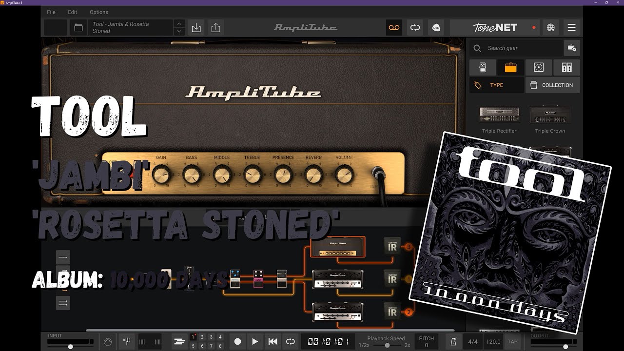 Tool JAMBI / ROSETTA STONED guitar tone - AmpliTube 5 - YouTube