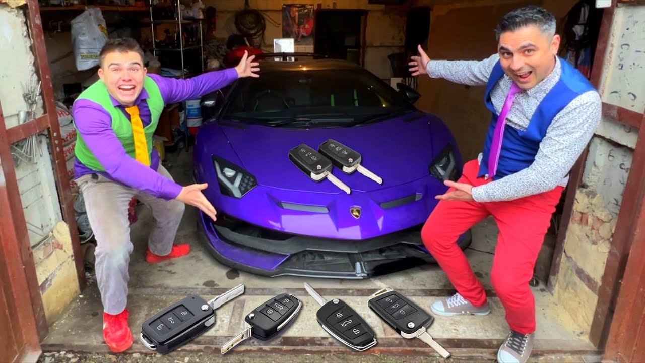 Mr. Joker on Lamborghini Aventador SVJ Roadster in Garage VS Mr. Joe ...