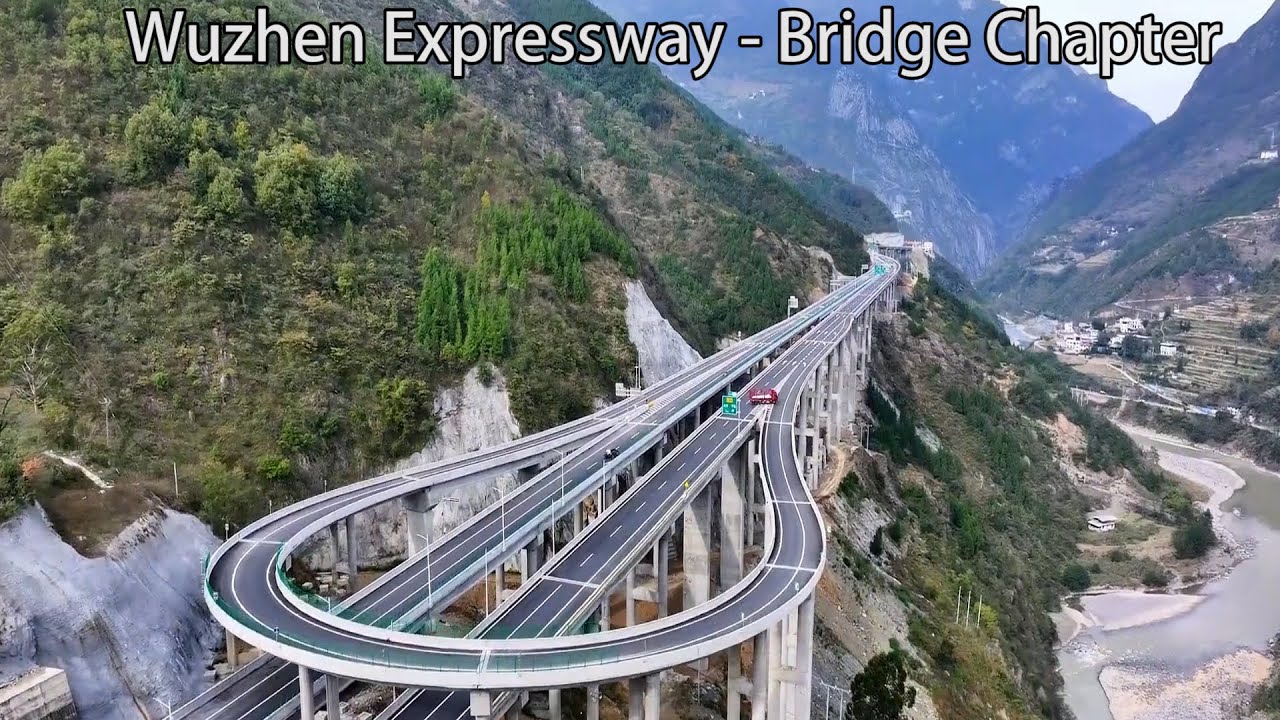 Aerial China：Wuzhen Expressway - Bridge Section (Chongqing Wuxi Shaanxi ...