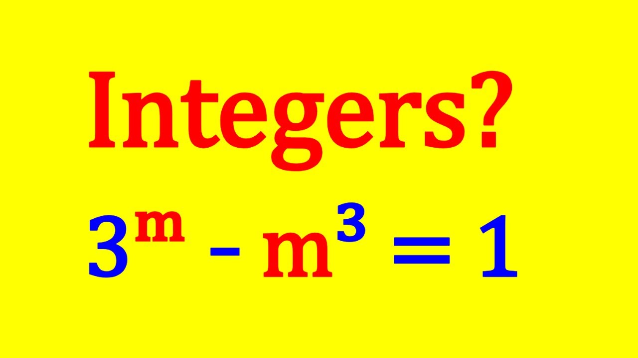 Solving A Diophantine Equation - YouTube