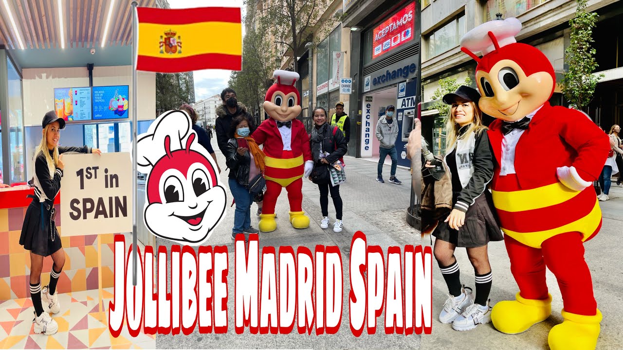 Jollibee brings the JOY To Madrid| Grand Opening||Espanyolang Hilaw ...