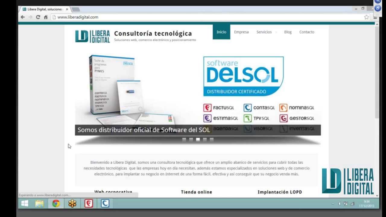 Demostración FactuSol y ContaSol. Libera Digital - YouTube