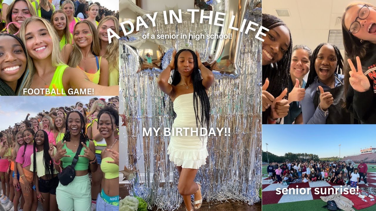 A DAY IN THE LIFE OF A SENIOR IN HIGH SCHOOL | senior sunrise, football ...