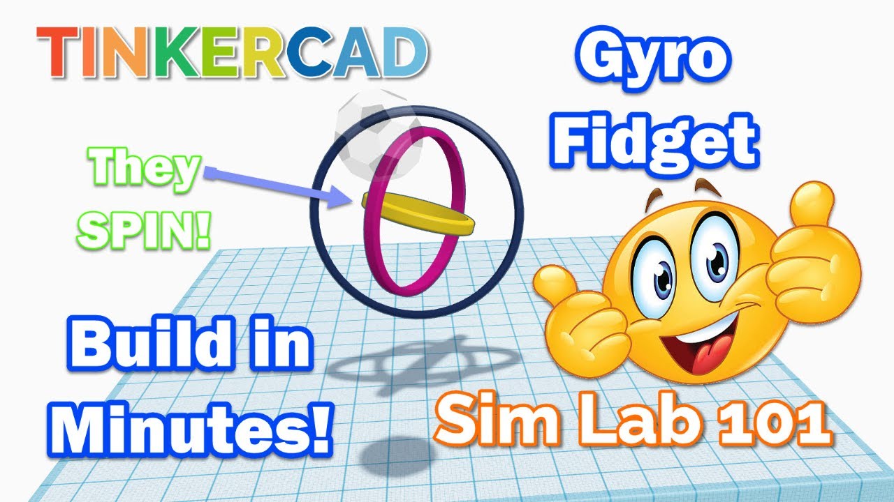 Make a Tinkercad Sim Lab Gyro Fidget Spinner Connector Tips in Minutes ...