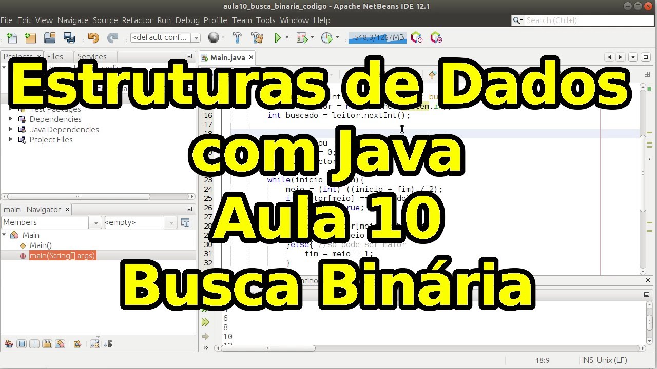 Aula 10 - Busca Binária - Estruturas de Dados com Java - YouTube