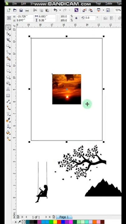 Love Birds and Tree Wallpaper Coreldraw #shorts - YouTube