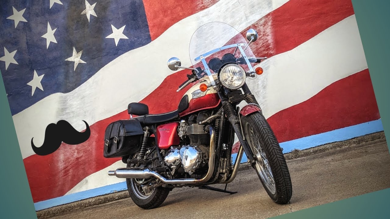 Triumph T100 Windshield Woes - Great day for a ride - Wahoo! - YouTube