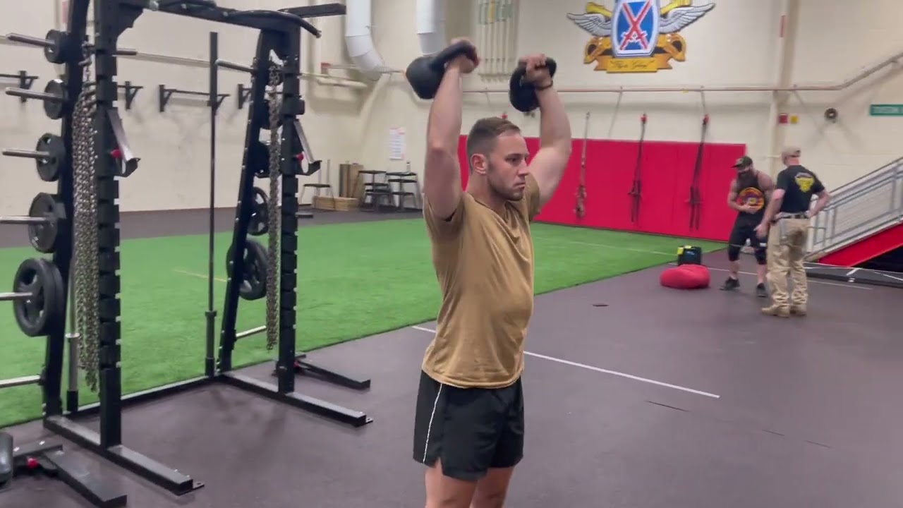 KB Standing Overhead Press - YouTube