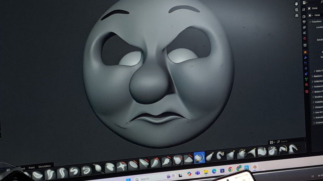 Sculpting Angry James for 3D Print Thomas Trackmaster - YouTube