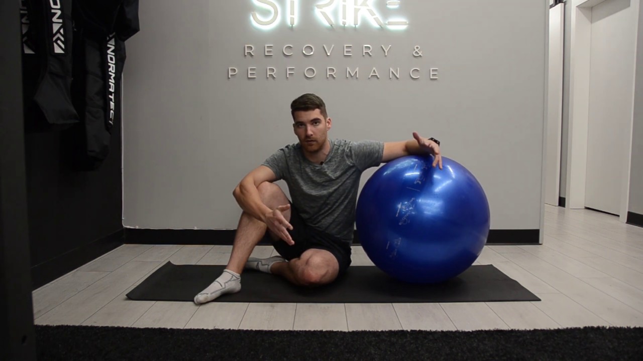 deadbug with an exercise ball - YouTube