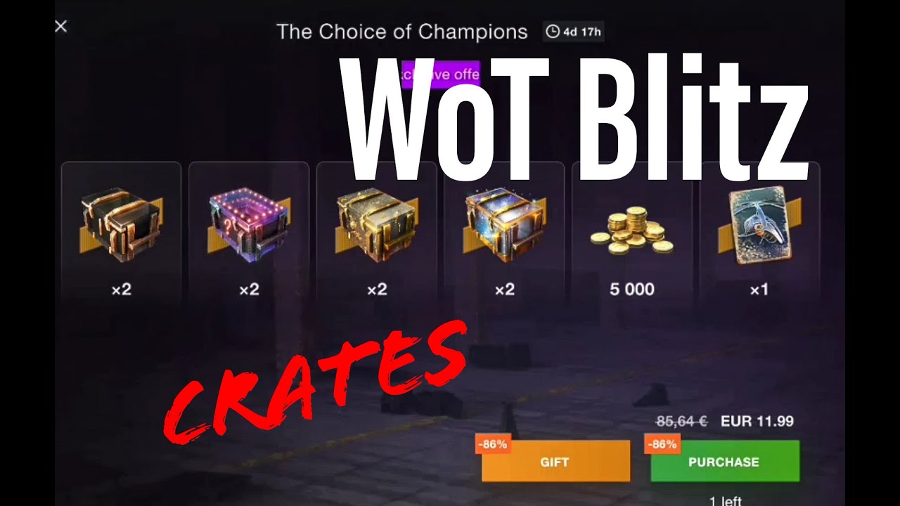 WoT Blitz Crates Choice of Champions and more - YouTube