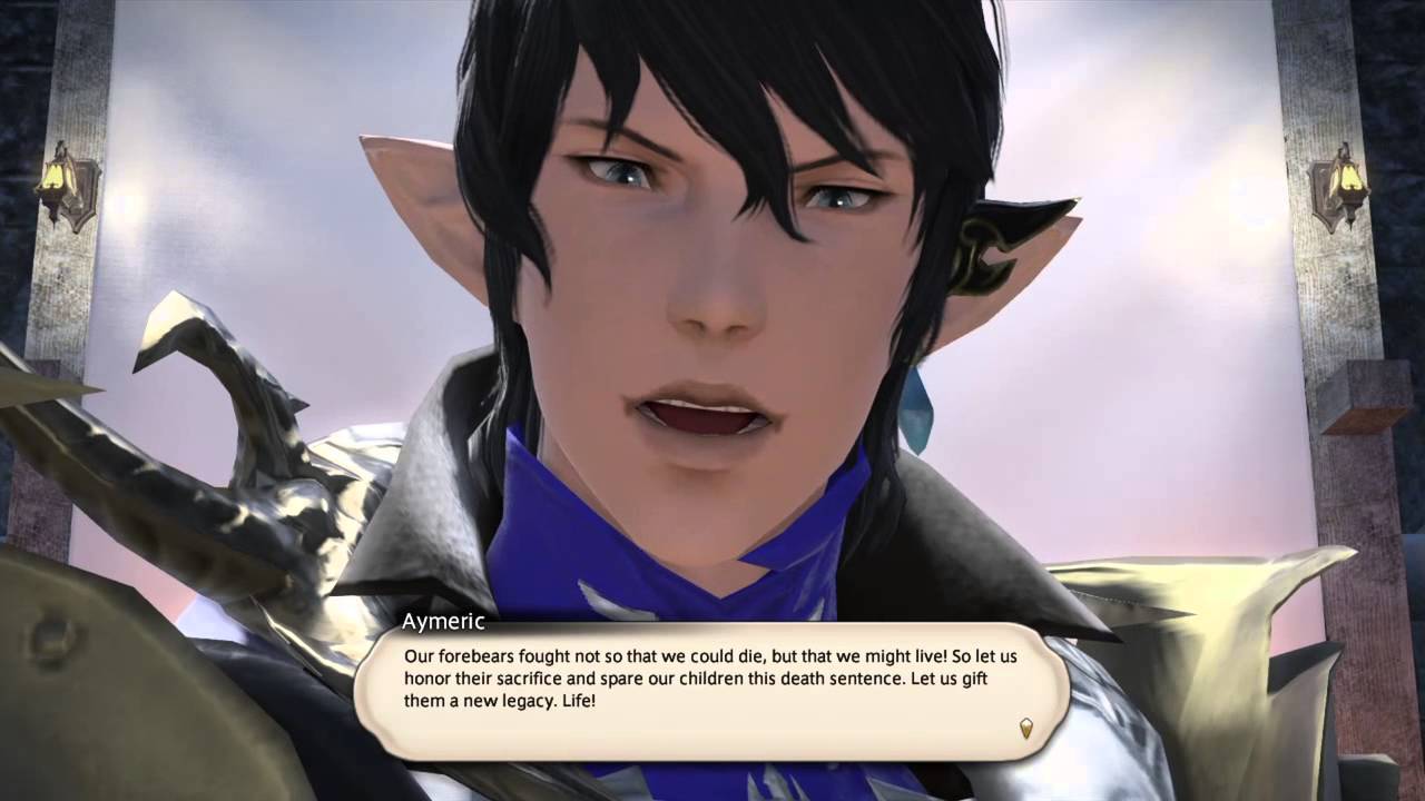 FINAL FANTASY XIV Heavensward - Nidhogg/Estinien attacks Falcon's Nest ...