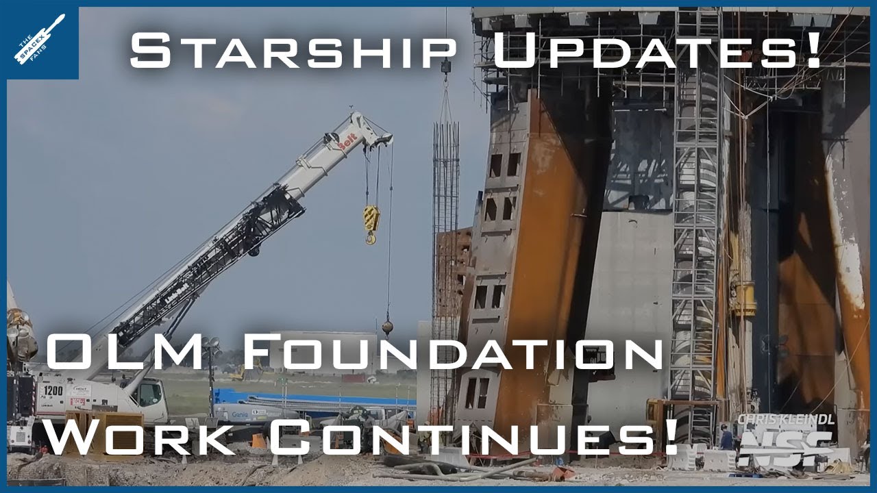 SpaceX Starship Updates! Starbase Orbital Launch Mount Foundation Work ...