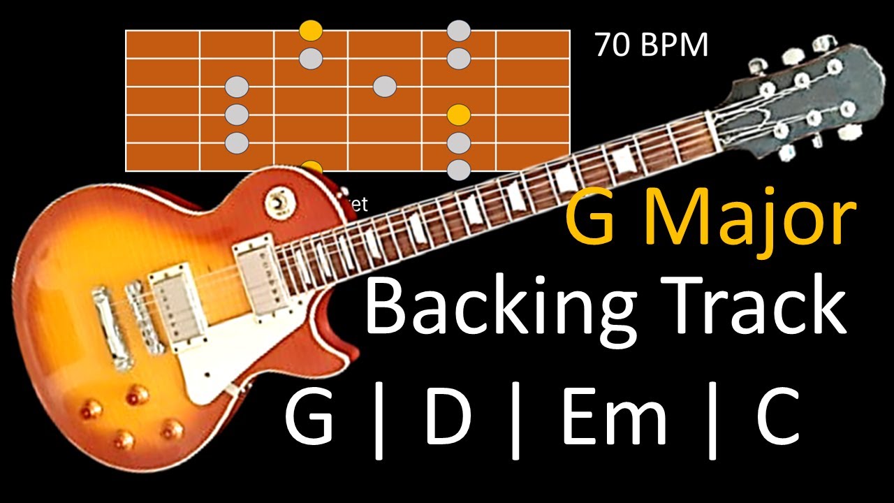 G Major Backing Track 🎸 | Pentatonic | 70 BPM | Guitar Practice - YouTube