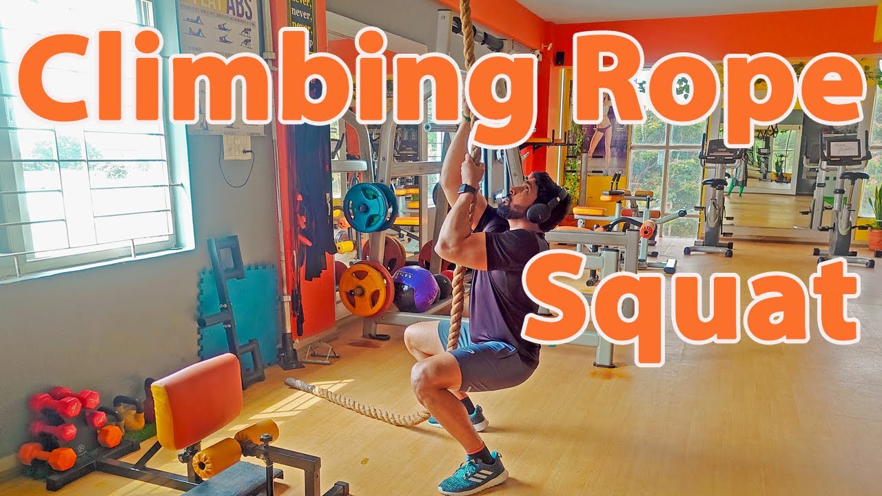 Climbing Rope Squat - YouTube