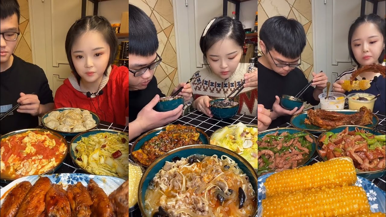 CHINESE MUKBANG SPICY FOOD WITH FAMILY(HOME FOOD)@Xiao Yu Mukbang ...