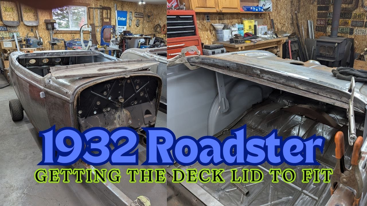 Making the trunk (deck) lid fit on the International Roadster - YouTube