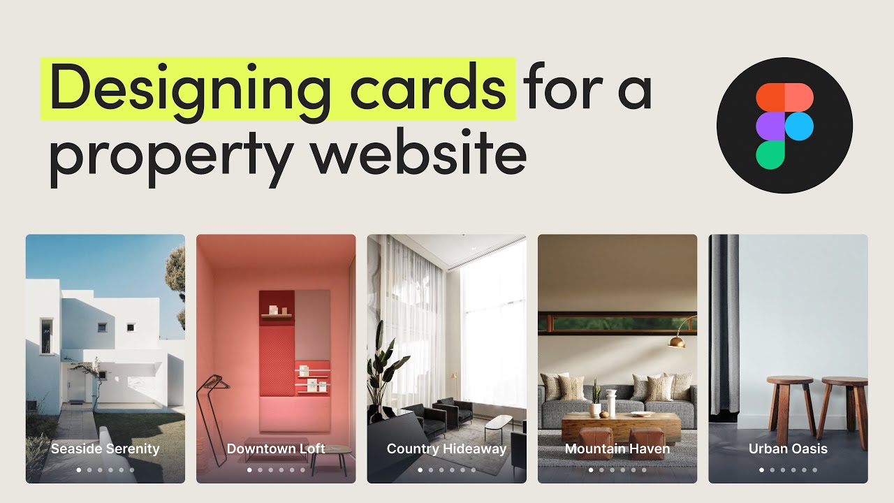 Property website card designs – aiming for some luxury vibes - YouTube