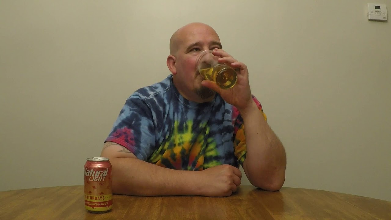 Natural Light Naturdays strawberry lemonade lager beer review - YouTube