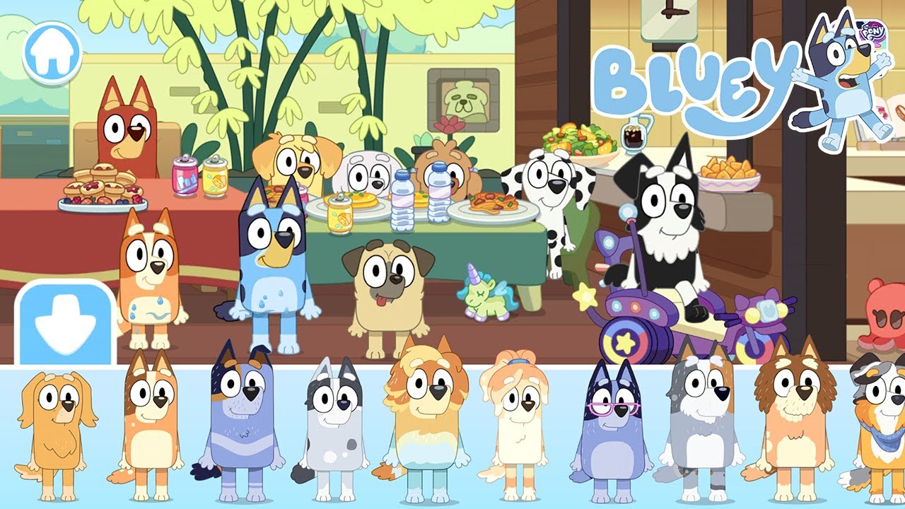 🌈🌈Let's Play Bluey The Videogame! I New Way To Get Around Table To Eat ...