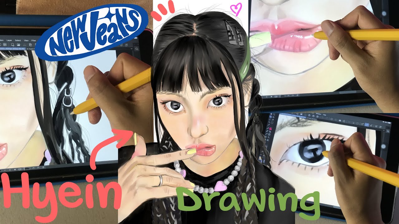 New Jeans Hyein Drawing #newjeans - YouTube