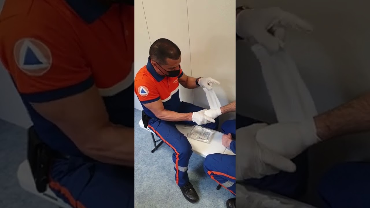 Pansement compressif.Section d un membre , arrêt d une hémorragies ...