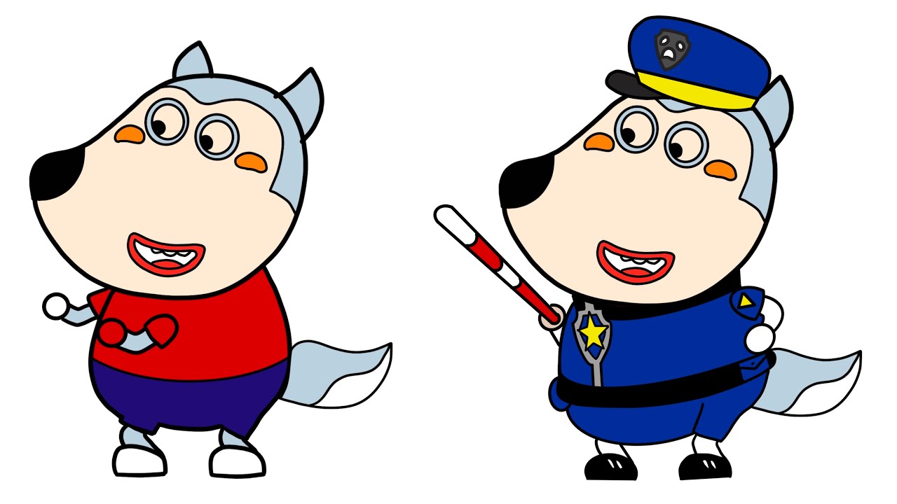 Wolfoo | Police all characters wolfoo| Police Wolfoo, Lucy, Kat, Pando ...